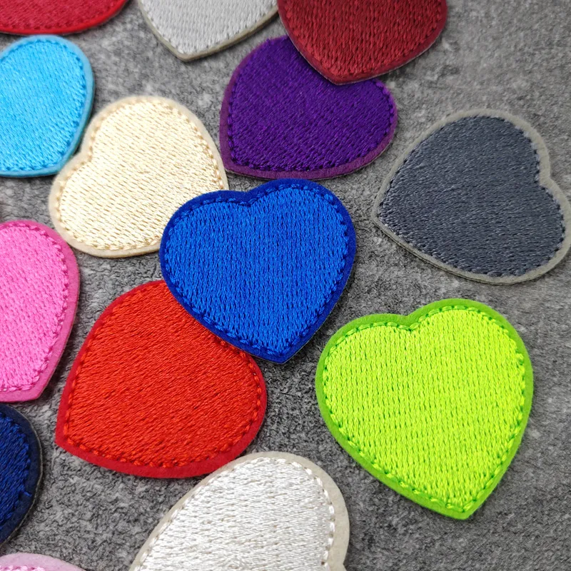 Color Heart Shape Iron-On Embroidered Patches Sewing Supplies ...