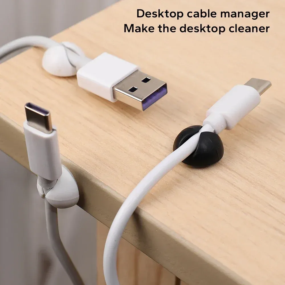 Cable Hub Clip Manager Round Fixing Wire Holder USB Data Line ...