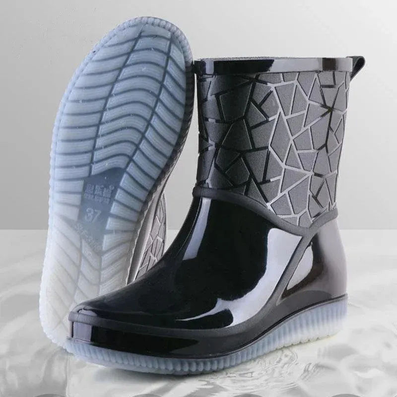 Waterproof Work Boots: Women's Anti-Slip Mid-Calf Shoes for Kitchen ...