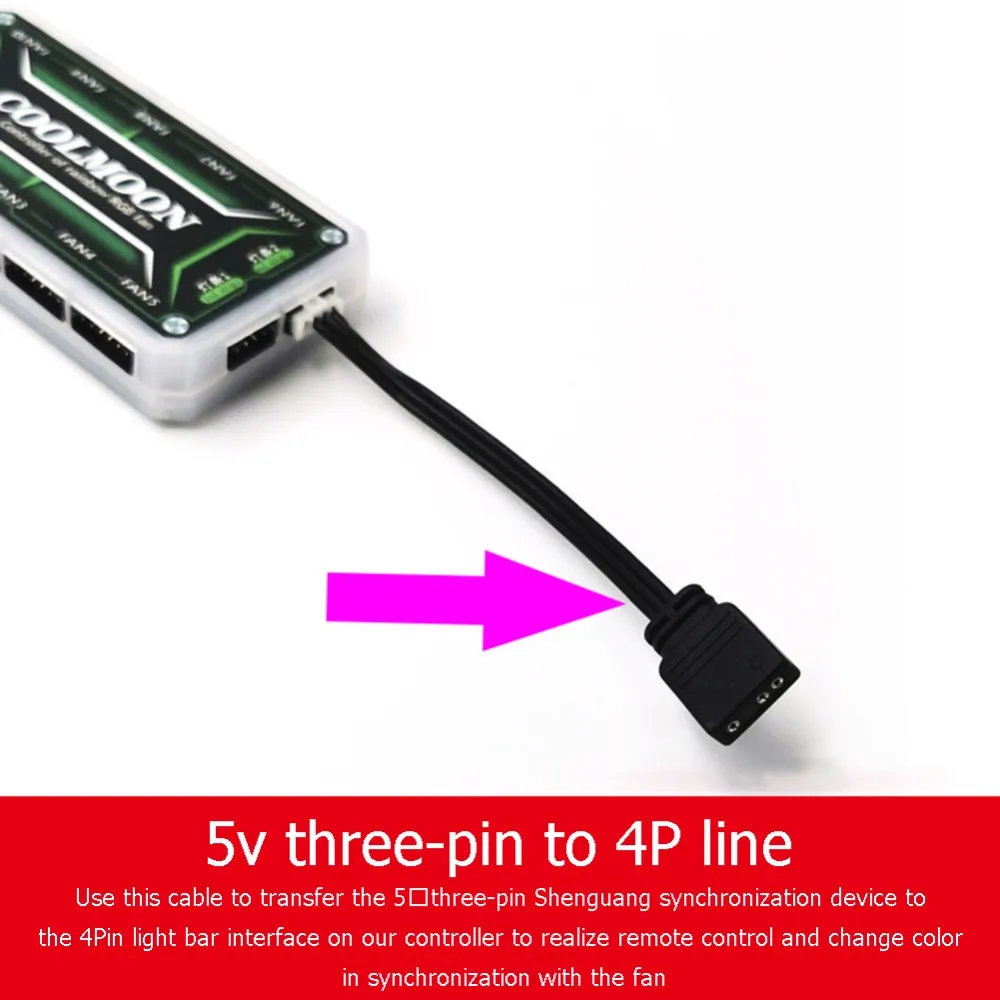 5V 3pin Controller Fan Controller Adapter Cable 3pin To 4pin 6pin ...