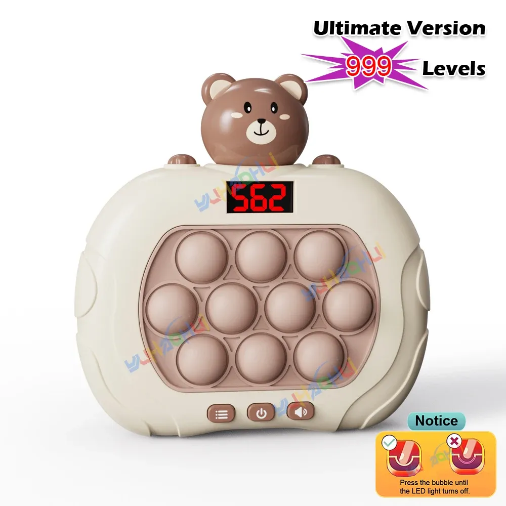 LED Toys Fast Push Game Console With 999 Levels, Pop Light Fidget Toy ...