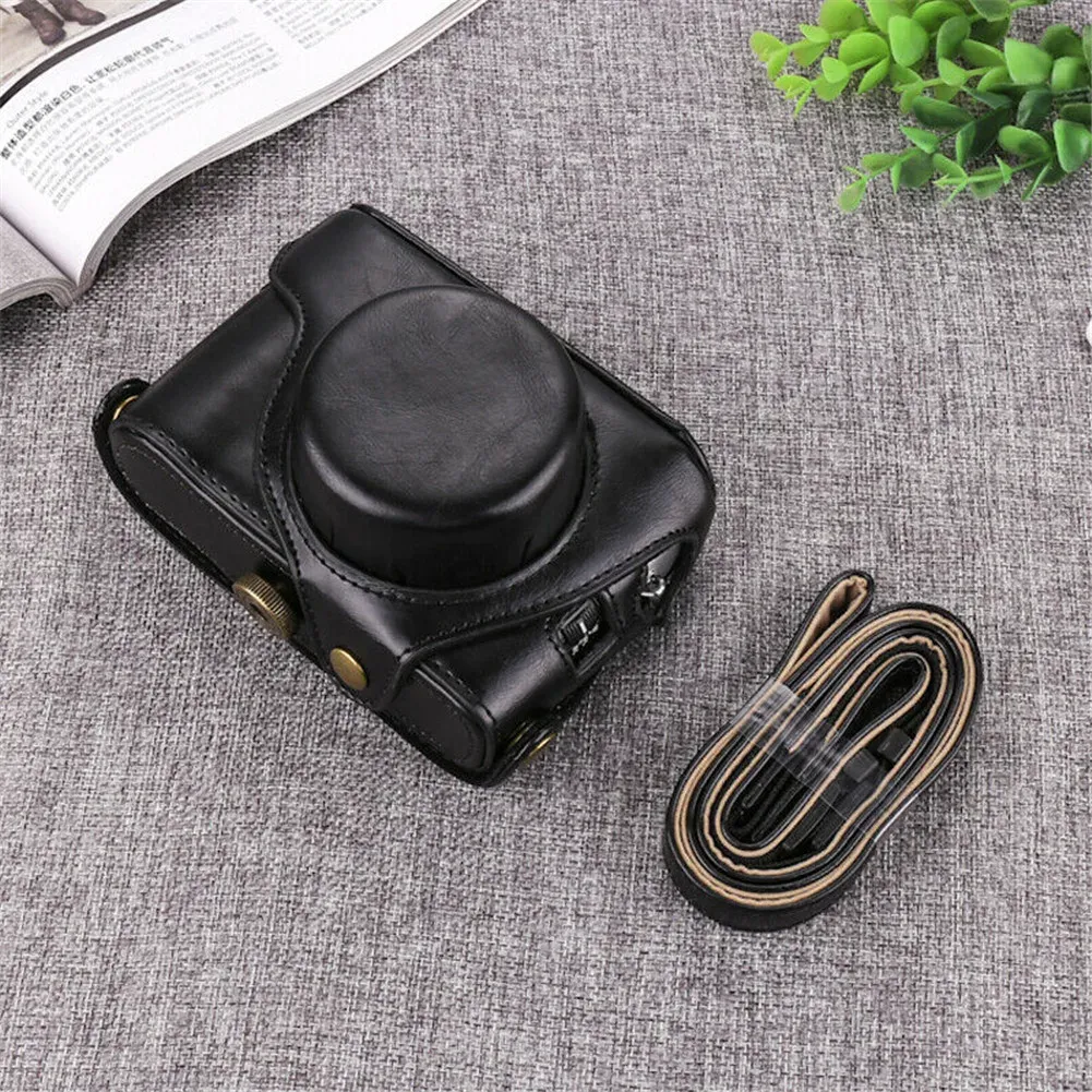 X100 Series Camera Bag: Stylish PU Leather Shoulder Strap Case Cover for Fujifilm X100V X100F ...