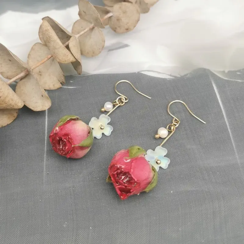 Floral resin earrings store