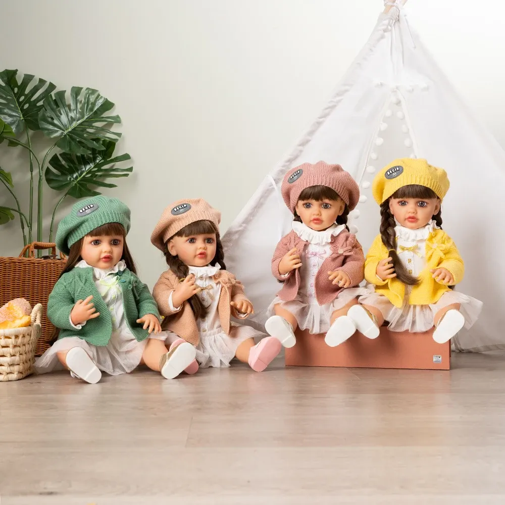 22 Inch Full Body Soft Silicone Vinyl Girl Reborn Baby Doll With ...