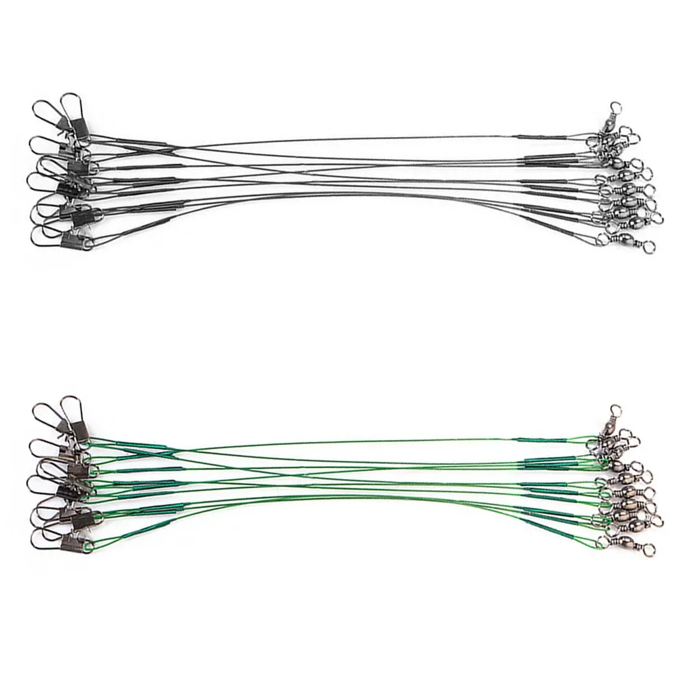 Anti-Bite Steel Fishing Line Wire Leader with Swivel, Metal Luya Lead ...