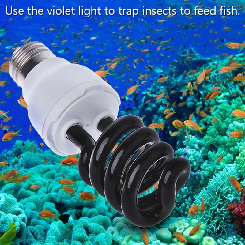 UV Bug Zapper Light Bulb - 220V 20W E27 Base Blacklight CFL Fly Trap ...