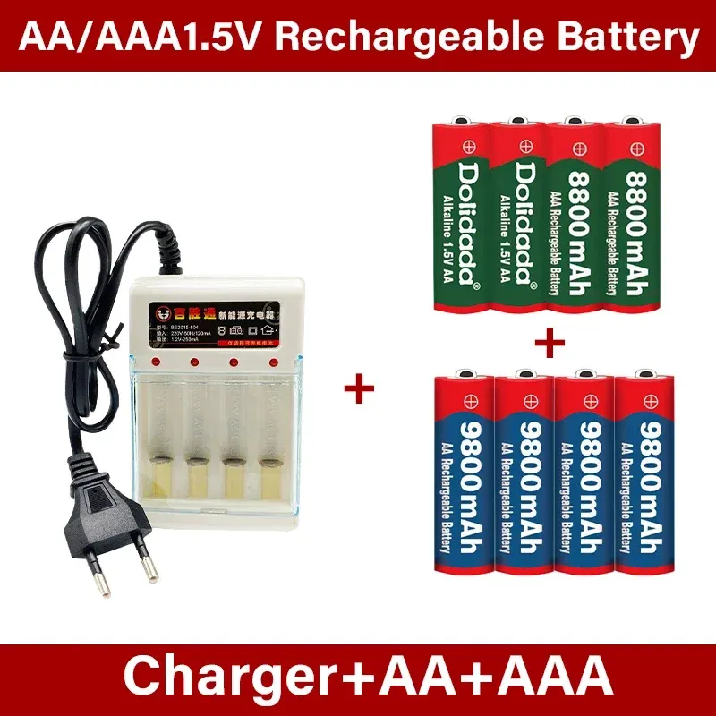 DHgate.com:9800mAh/8800mAh Rechargeable AA Batteries with Charger ...