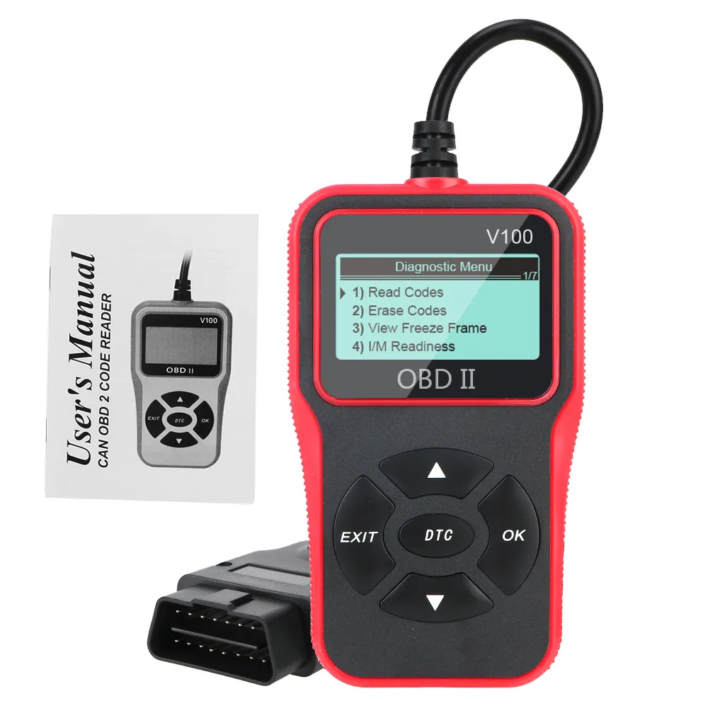 V100 OBD2 Scanner - Universal Car Diagnostic Tool, Plug-and-Play OBDII ...