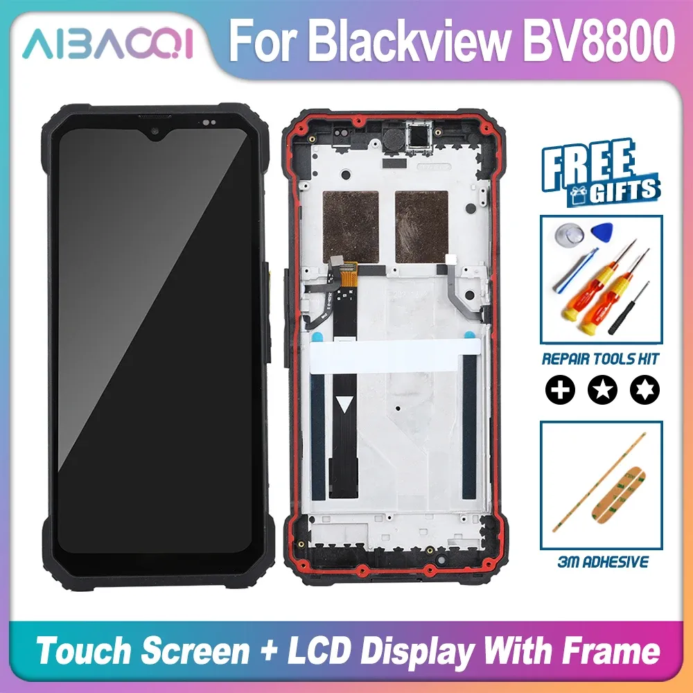 58 LCD Screen + Frame For Blackview BV8800/BL8800/BL8800 Pro - Touch Screen Replacement, 2400 x ...
