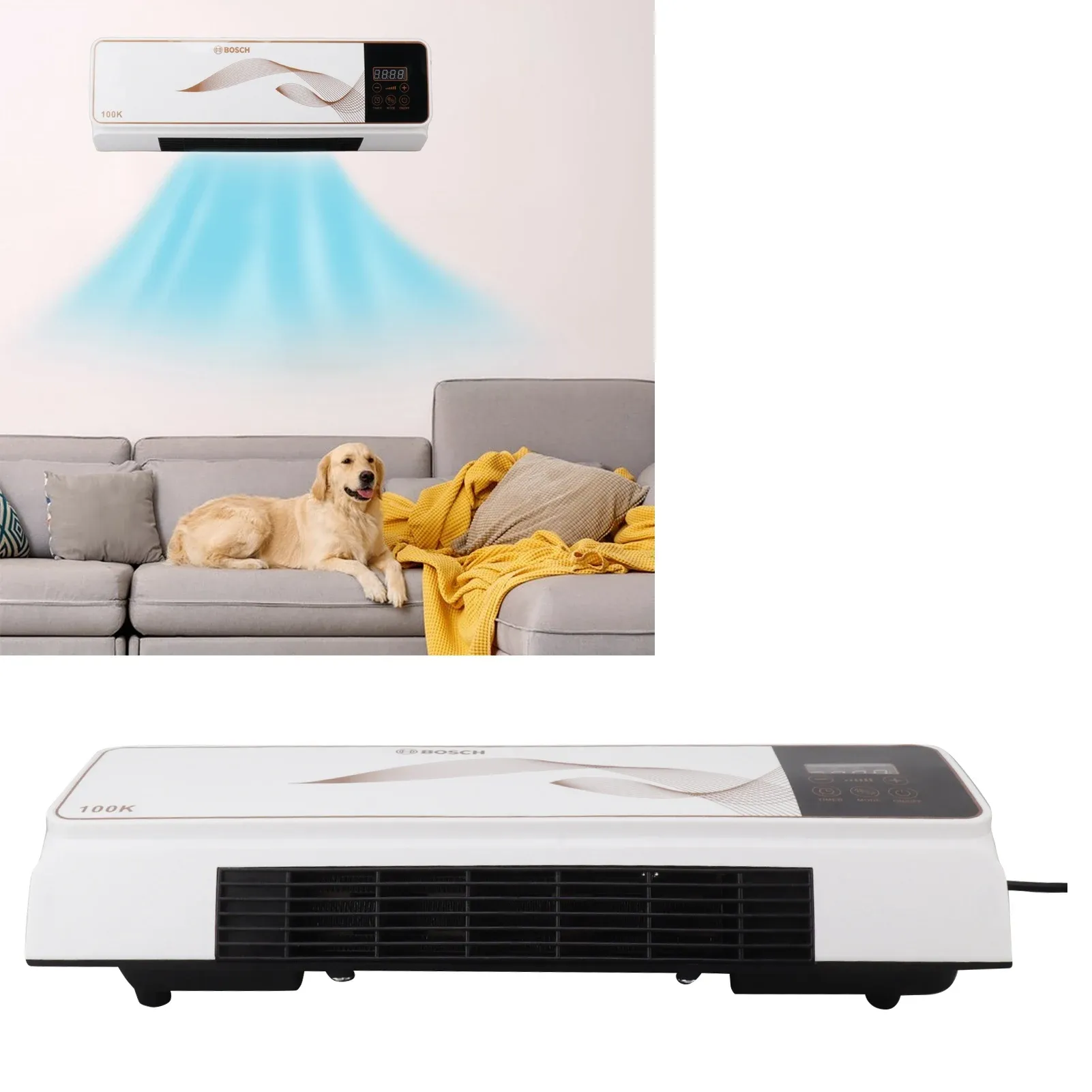 AC 220V Electric Fan Heaters Wall Mounted Mini Heating And Cooling ...