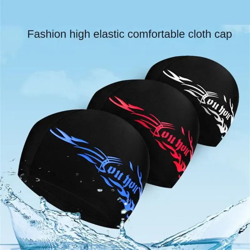 Men's Elastic Waterproof PU Fabric Long-Hair-Friendly Swim Cap for ...
