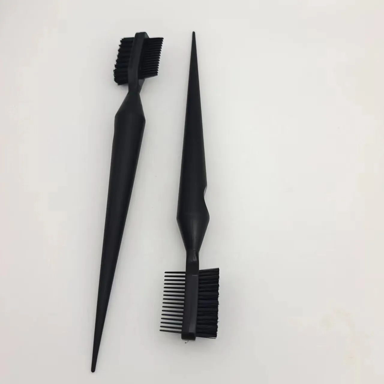 Professional Black Tail Comb Set - Pointed Tail Comb, Bristle Brush ...