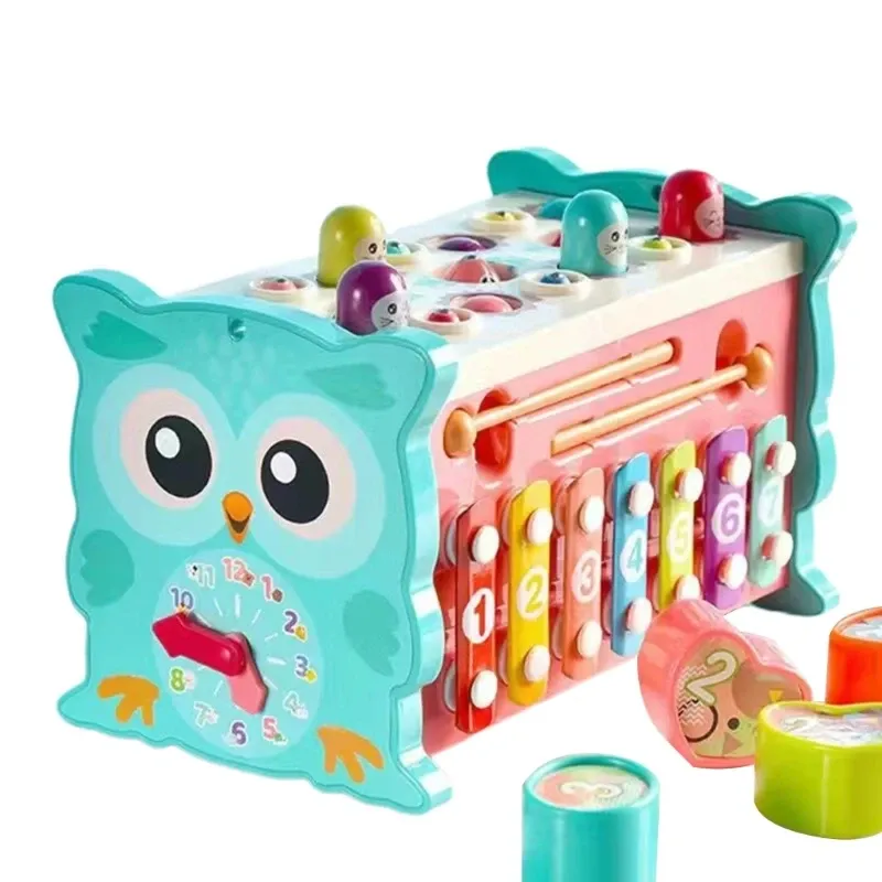 Educational Wooden Activity Cube - Multifunctional Xylophone, Color ...