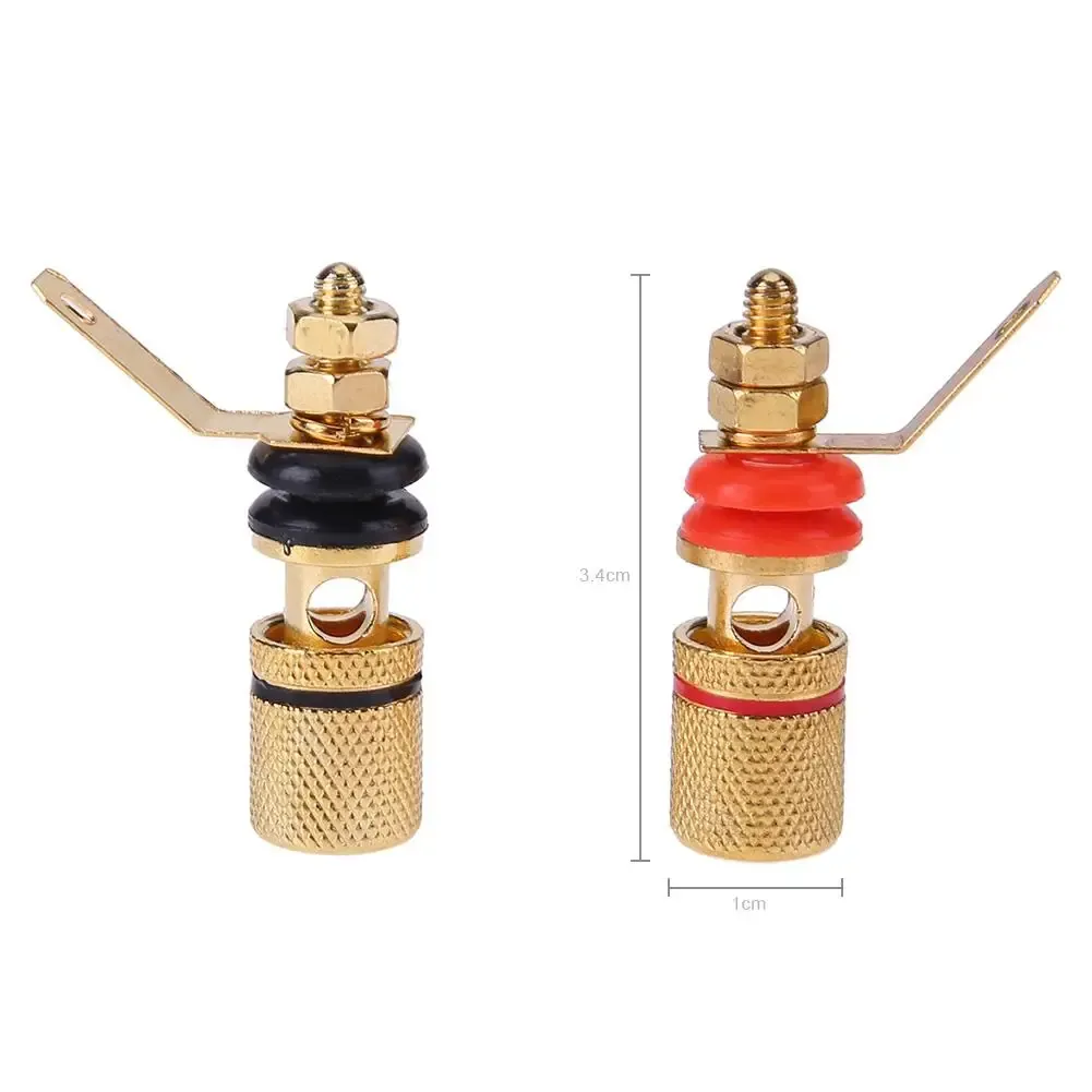 Gold Plated 4mm Amplifier Speaker Binding Posts Terminal Sockets Banana Plug Connectors from ...