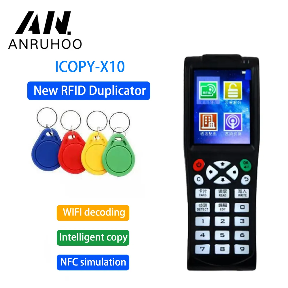 Smart Chip Reader ICopy X10 Handheld Wifi ID/IF/NFC Duplicator For 13.56MHz/125kHz Tag 2018 ...