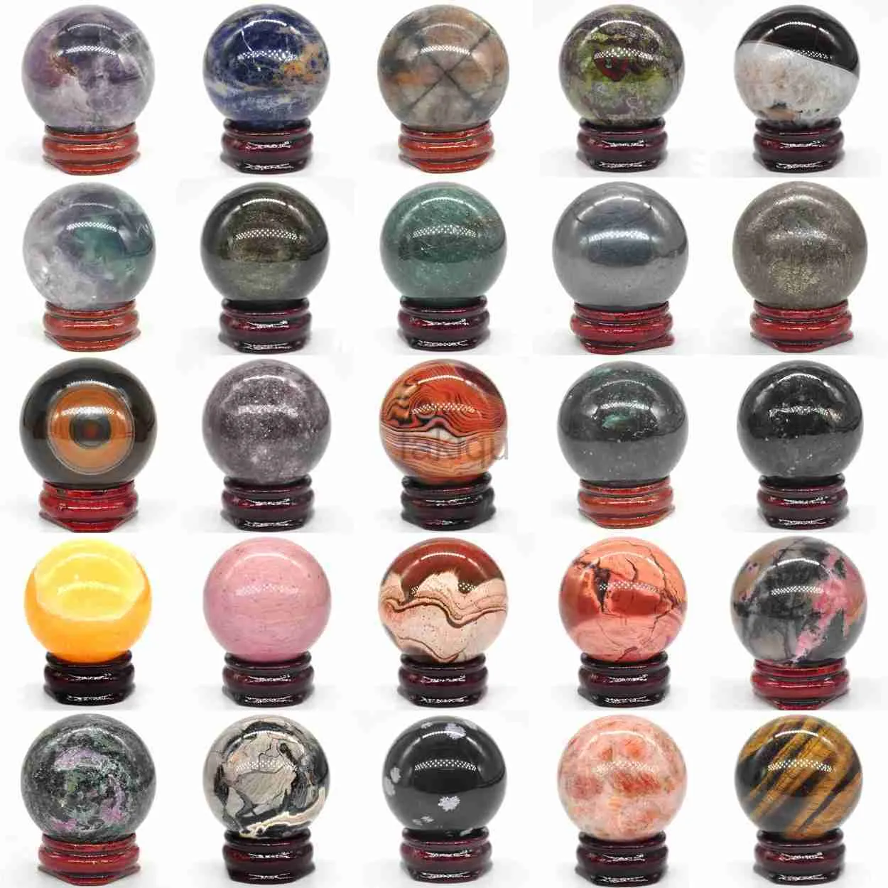 DHgate.com:Natural Healing Crystal Gemstone Massage Sphere Stones Balls ...