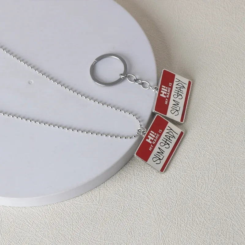 Hi My Name Is Slim Shady Hippie Choker Necklace Pendant Men Square ...