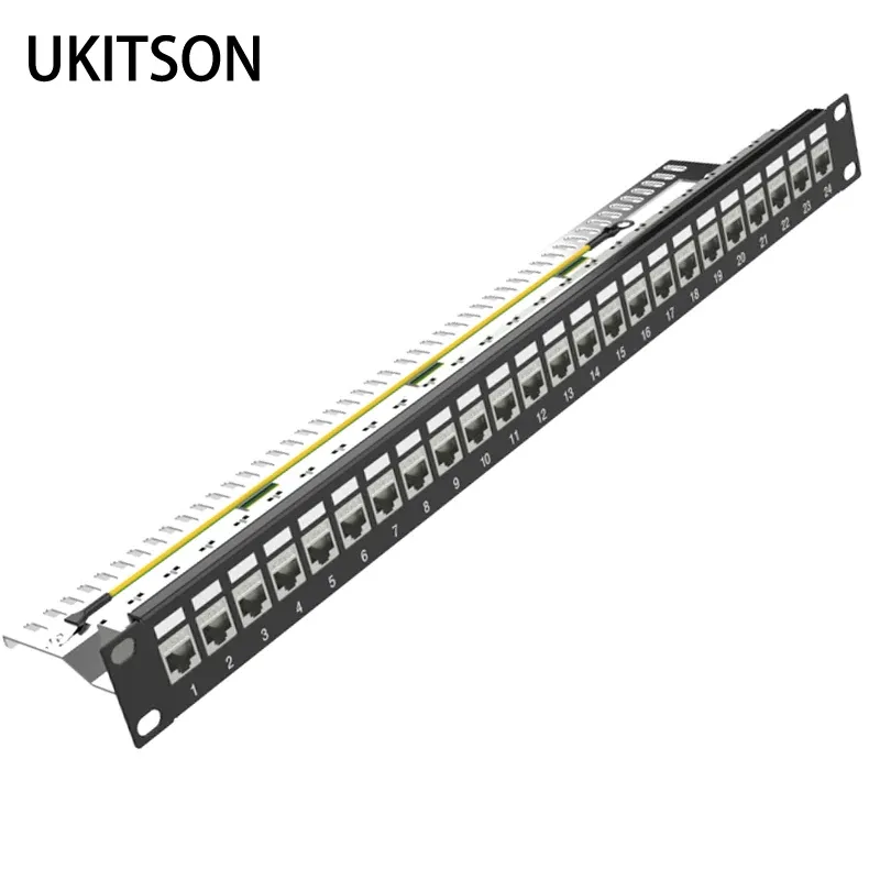 Cable Matters 24-Port FTP Blank Keystone 1u Patch Panel With Back Bar ...