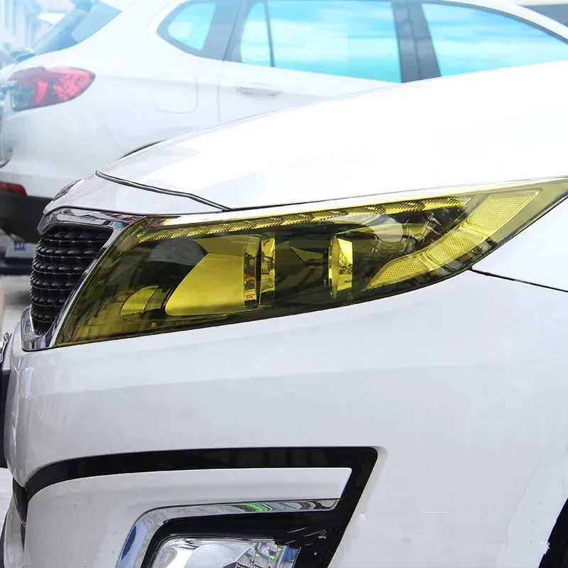 Headlight Decals Yellow Auto Car Light Tint Film: Waterproof Styling ...