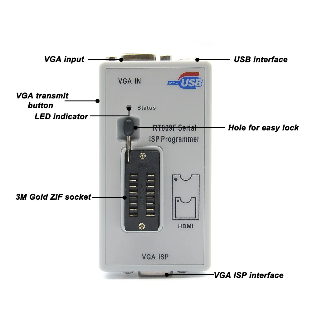 DHgate.com:Upgraded RT809F ISP LCD USB Programmer: Universal Programmer for VGA, LCD ISP, Repair ...