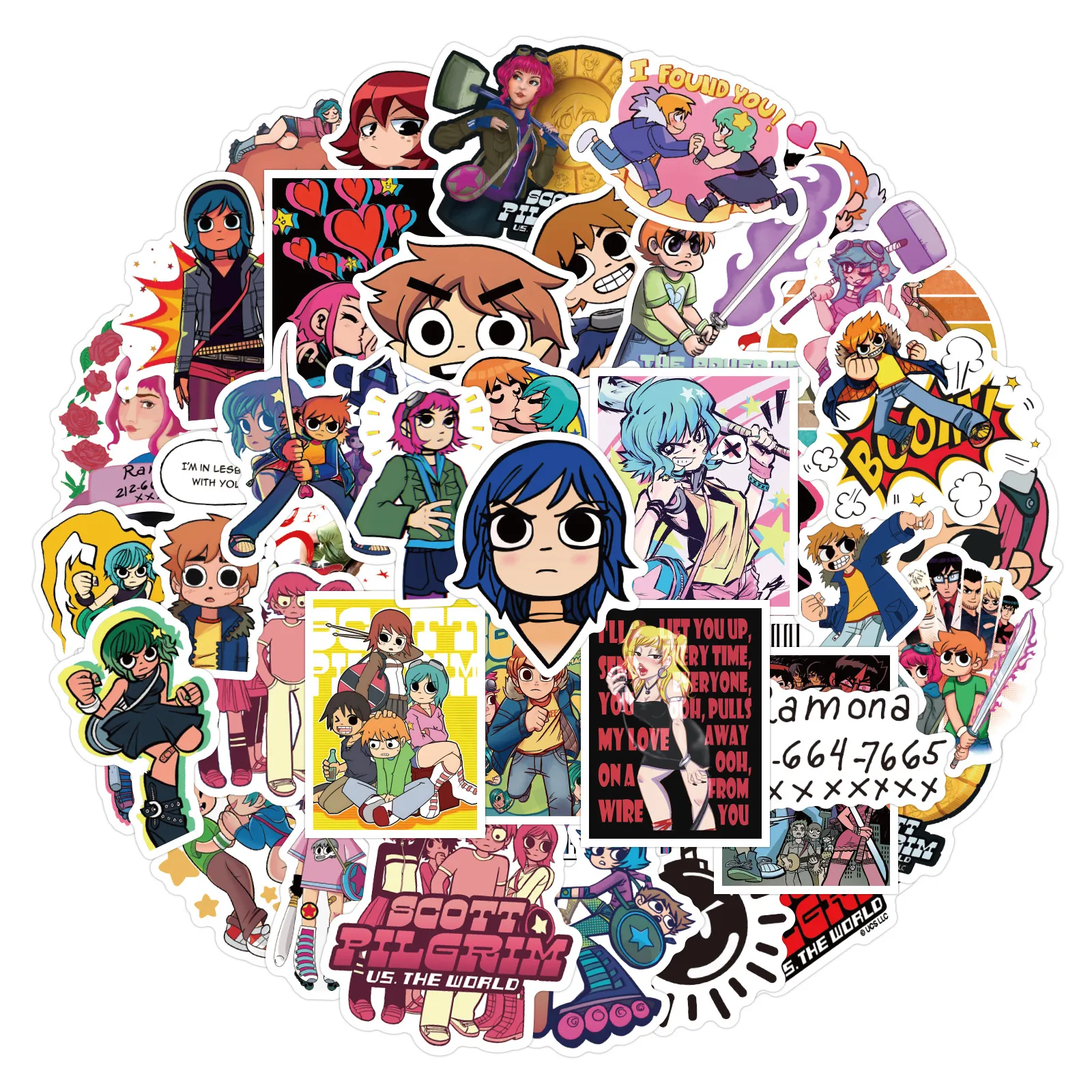 Scott Pilgrim Stickers 10/Cute Aesthetic Decals For Scrapbooking ...