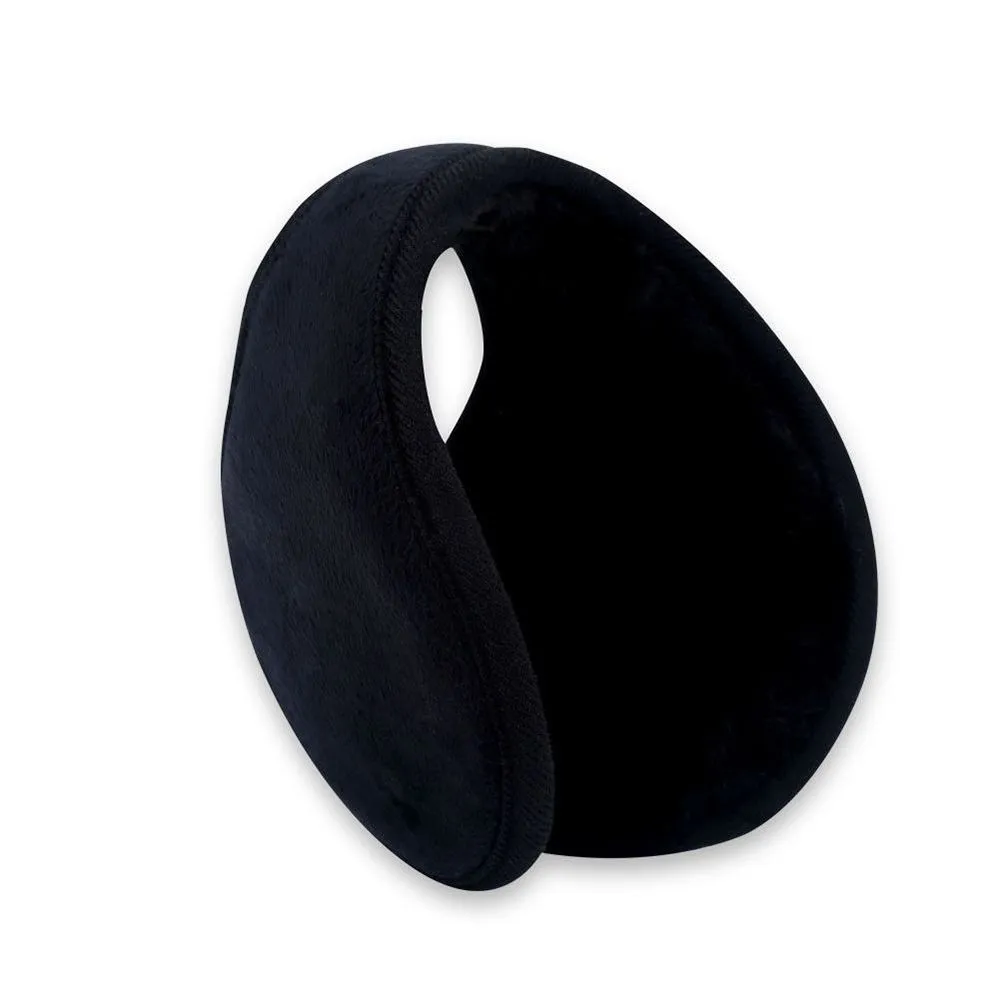 Winter Muff Grip Ear Lap Band Warmer Wrap Black Fleece Earmuff from ...