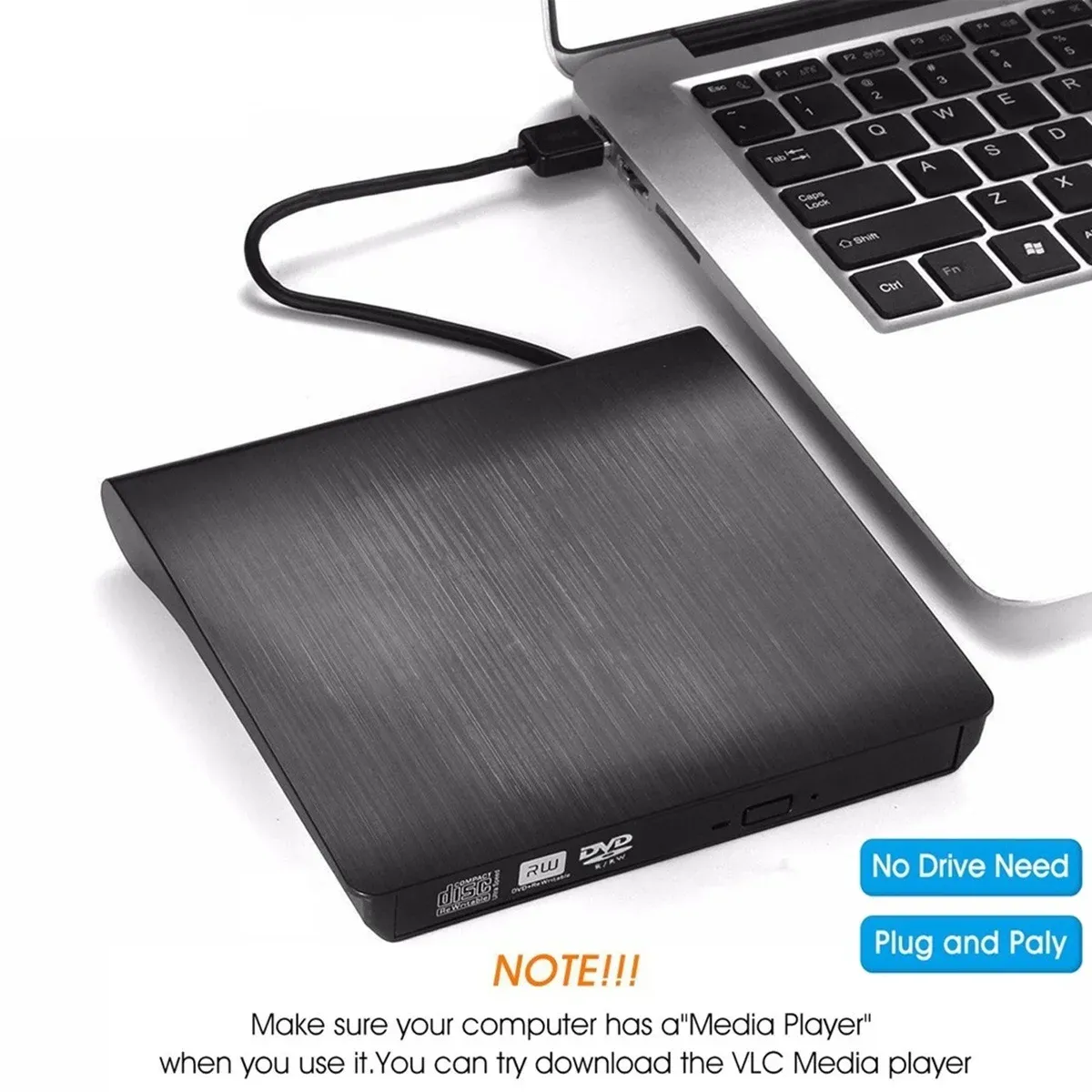 External USB DVD Writer Slim DVD Drive With USB 3.0 For Laptop & PC ...
