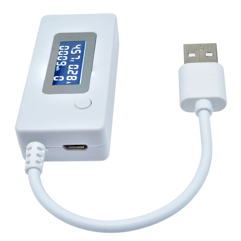 LCD Micro USB Charger Tester Meter with Battery Capacity Voltage ...
