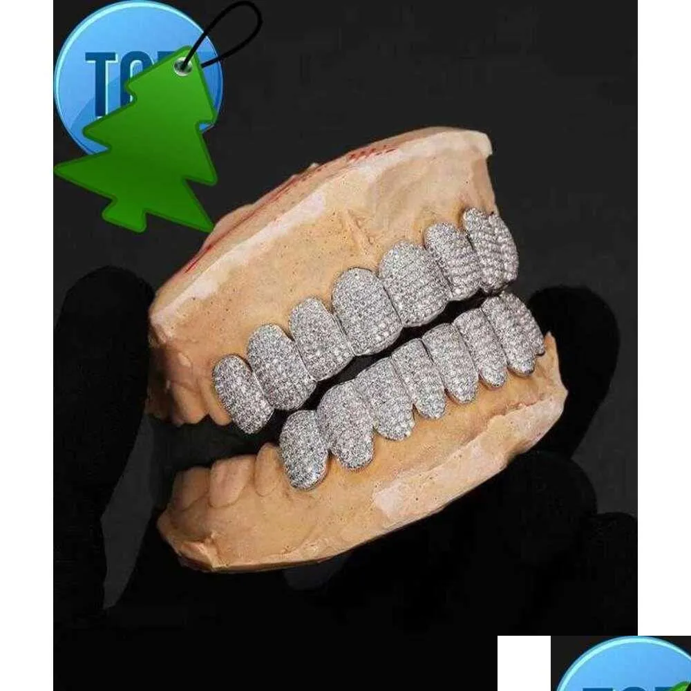 Iced Out Grillz: Custom Moissanite & 925 Silver Dental Grills - Hip Hop ...