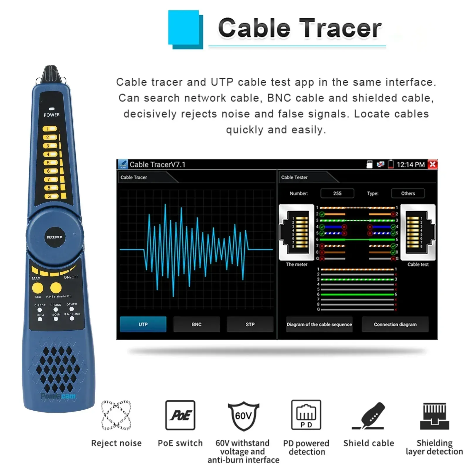 Wholesale Digital Cable Tracer For CCTV Tester IPC9800/5200/5100/1800 ...