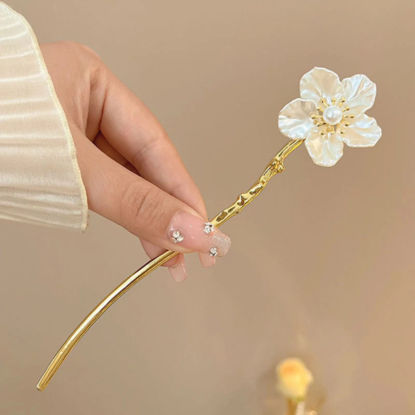 Classic Chinese Flower Hair Stick Handmade Hairpin for Women ...