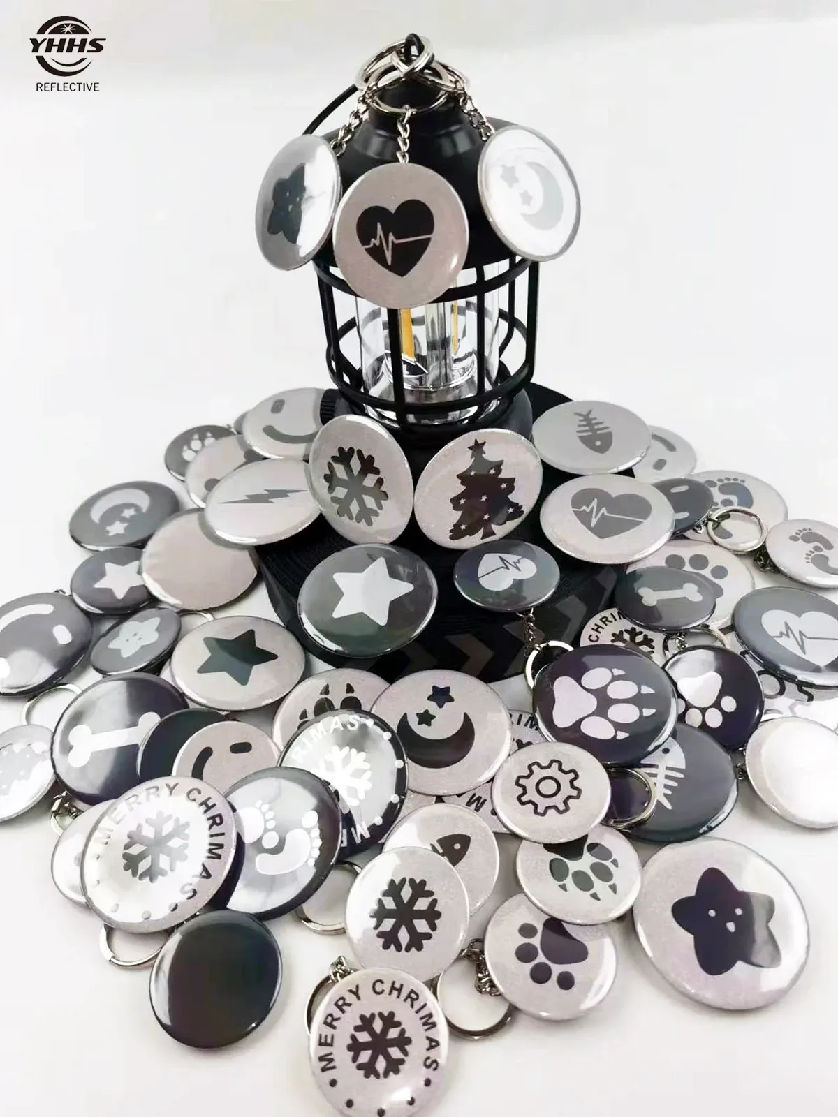 DHgate.com:High-Vis Silver Reflective Tinplate Safety Pin Badge ...