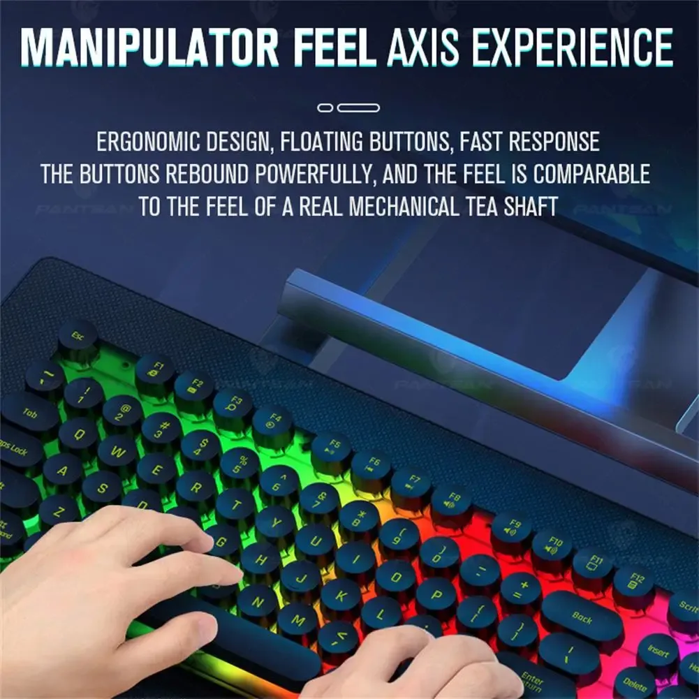 Enchanting USB Wired Keyboard and Mouse Set: Vivid Backlit Keyboard and ...