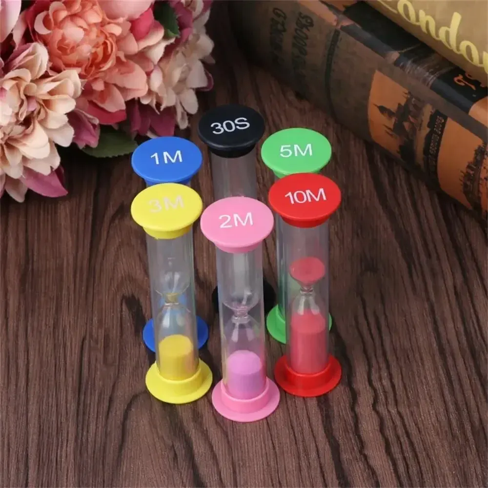 Plastic Sand Timer Hourglass Set Colorful Sandglass Timers 30sec to ...