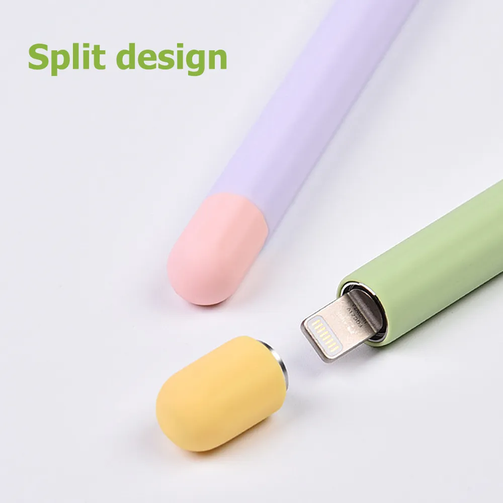 Stylus Cover Silicone Pen Case for Apple Pencil 1 and 2 with Non-slip ...