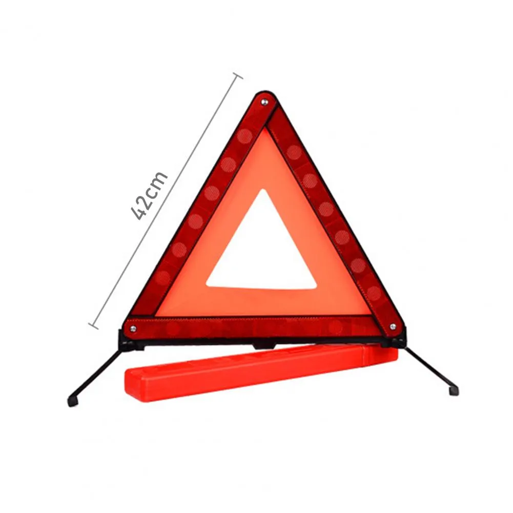 Emergency Reflective Triangle Sign 2024 Cartoon Orange Sturdy PVC 42cm ...