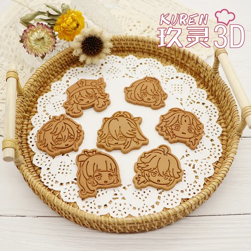 Genshin Impact Wriothesley Cake Embossing Mats Animal Cookie Cutter ...