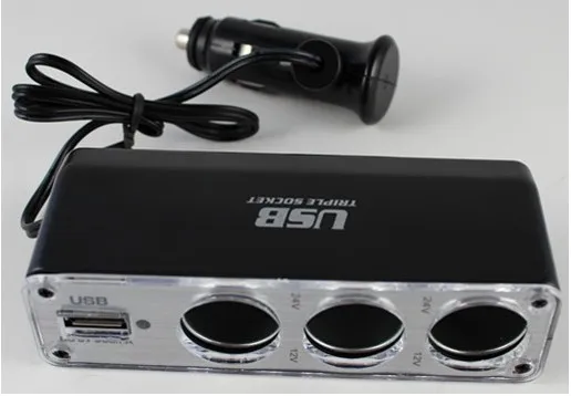 Bluetooth Cigarette Lighter Adapter With USB Charging Port & DC Outlet ...