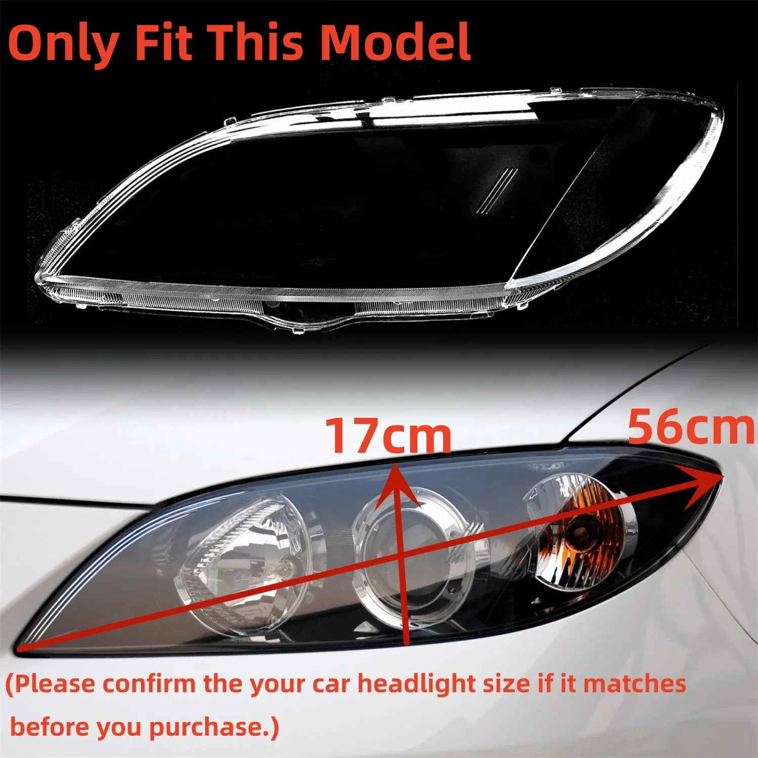 Car Front Headlight Lens Cover for Mazda 3 M3 4 Doors Axela Sedan 2006 ...