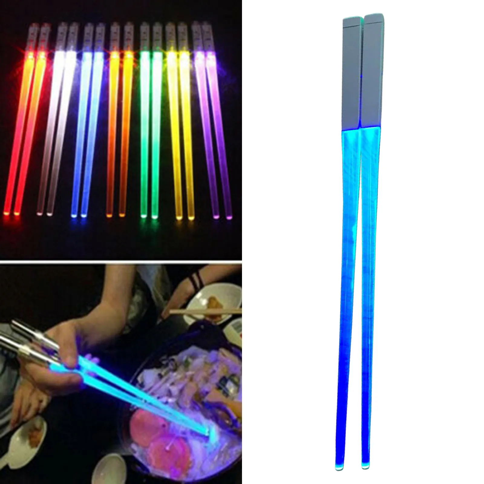 Light-Up LED Saber Chopsticks | Reusable Sushi Light Saber Chopstick ...