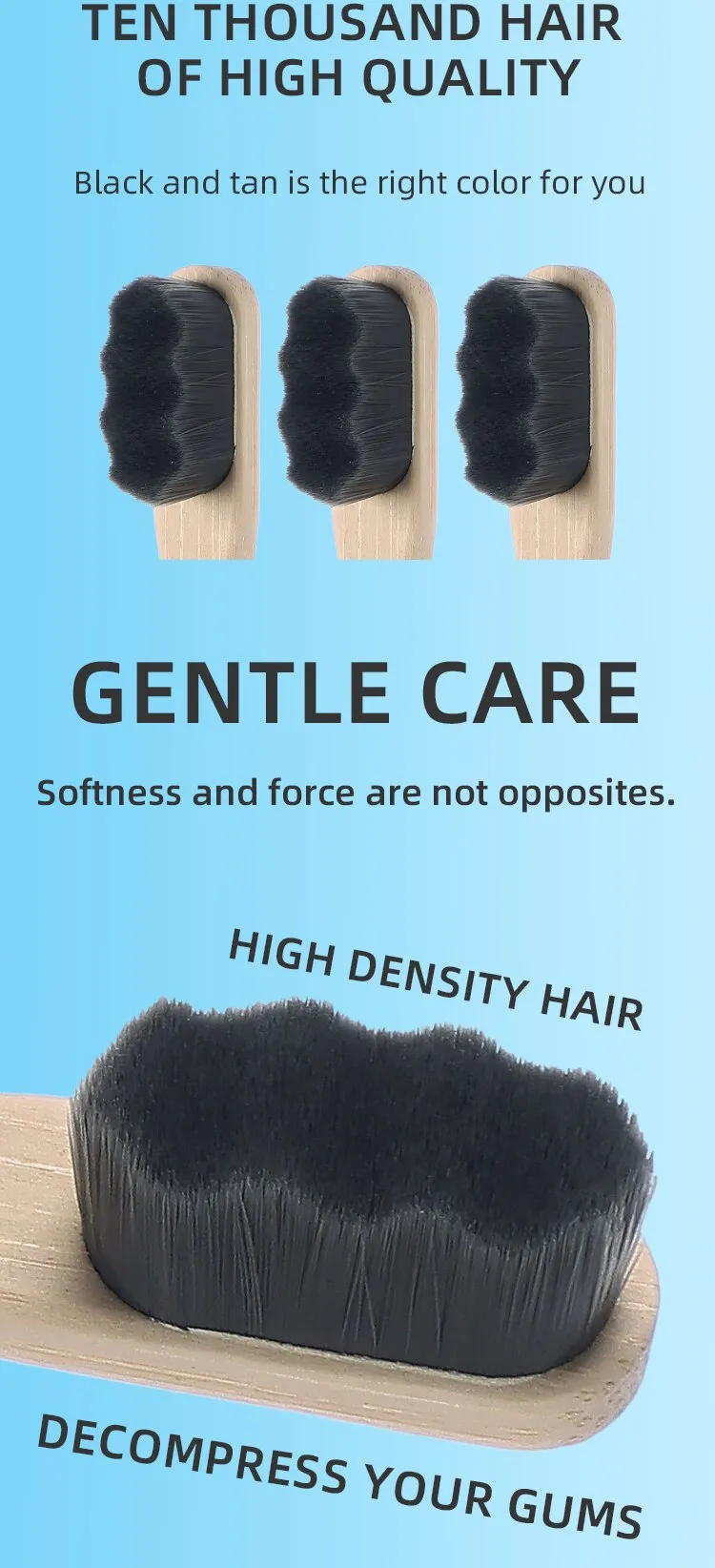 Biodegradable Bamboo Toothbrush with Ultra Dense Soft Bristles for ...