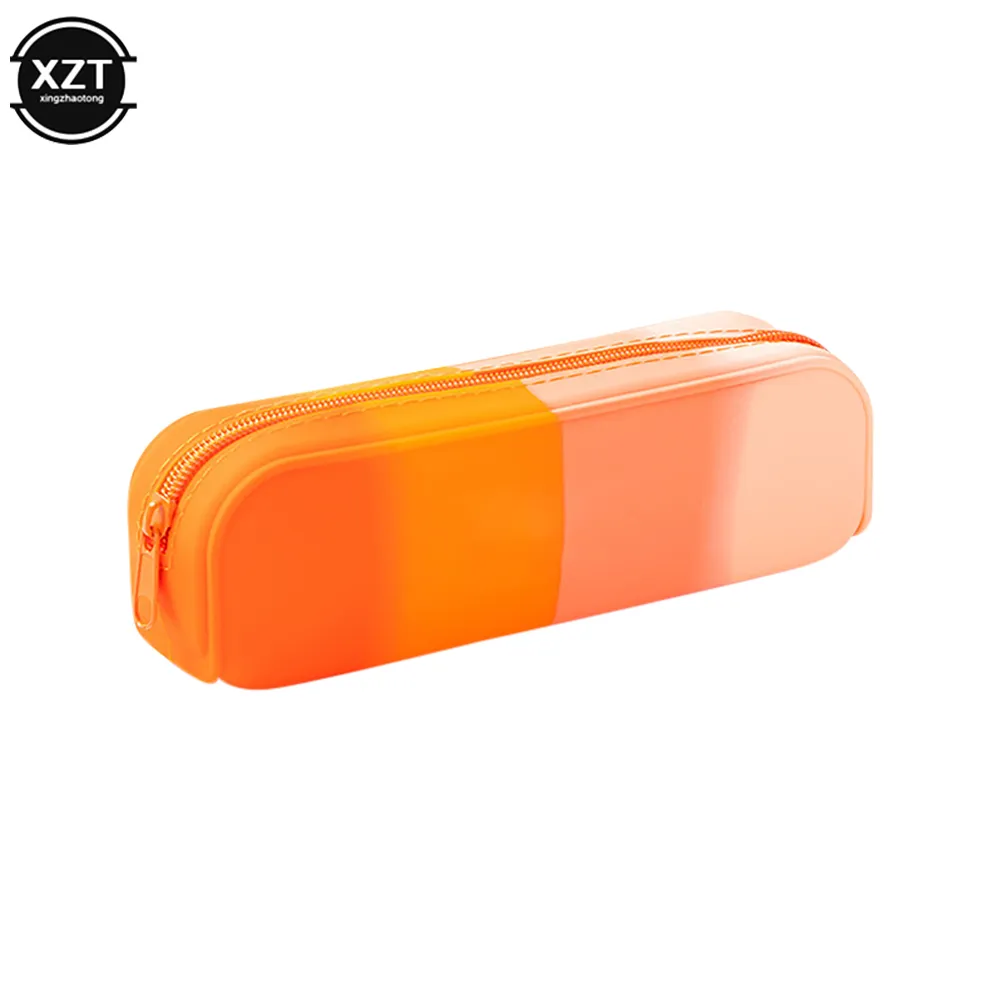 Soft Silicone Gradient Pencil Case: Large Waterproof Storage Pouch for ...