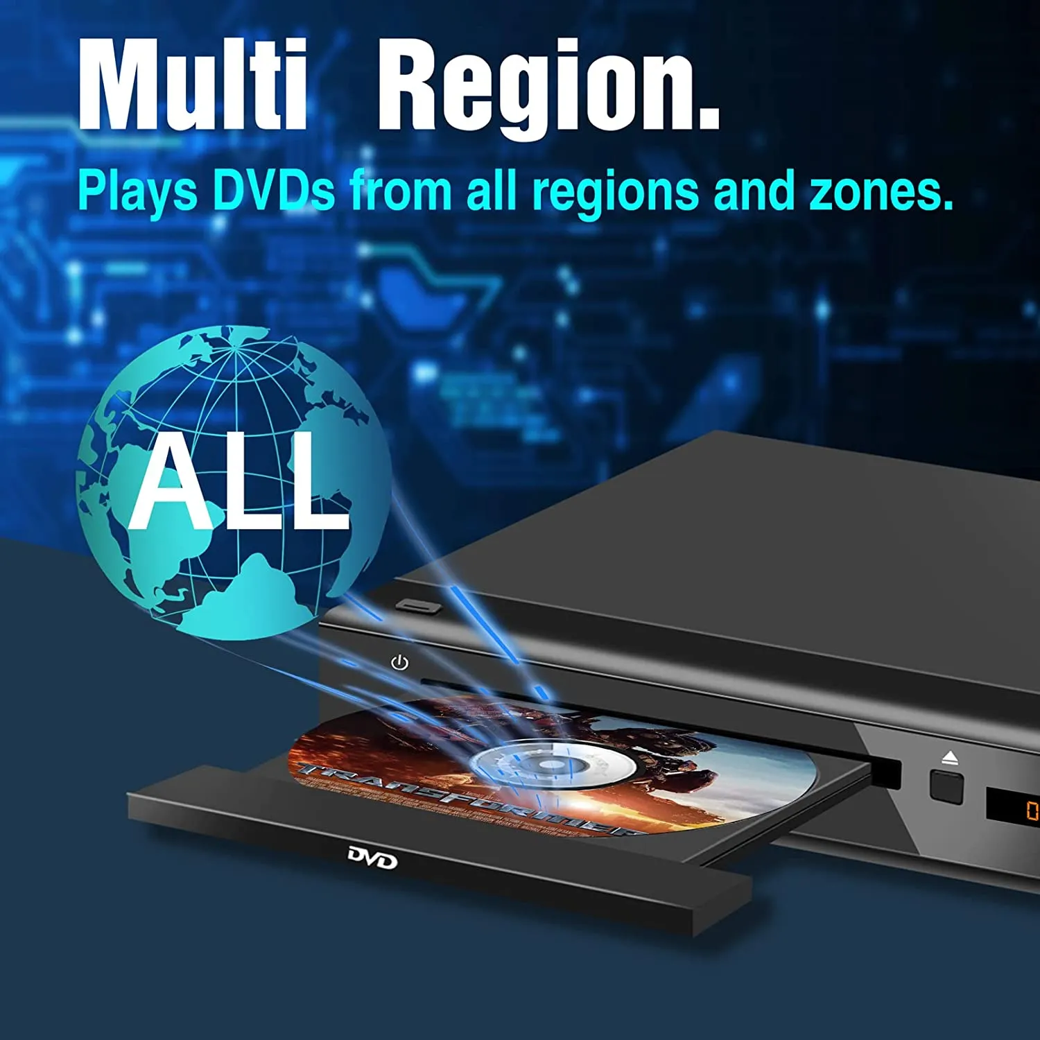 Support VCD DVD Player Digital Multimedia Disc Player With USB & Remote ...
