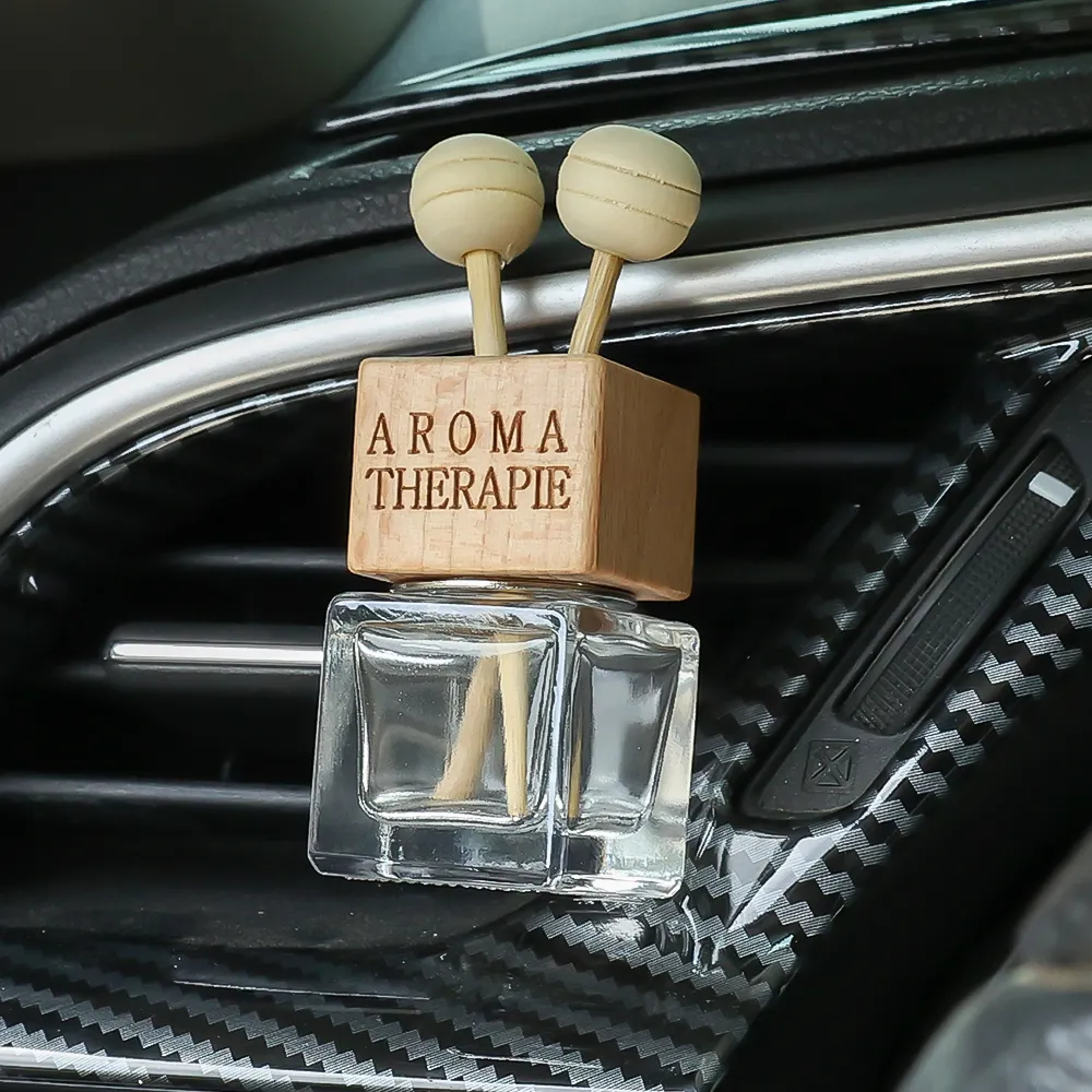 Aromatherapy Car Air Freshener AC Vent Clip Glass Bottle Diffuser For ...