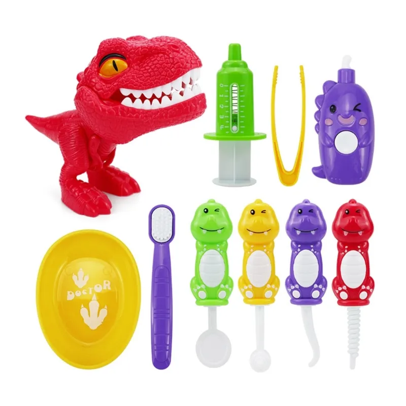Dinosaur Dentist Play Set for Kids Toddlers with Plush Dinosaur and 10 ...