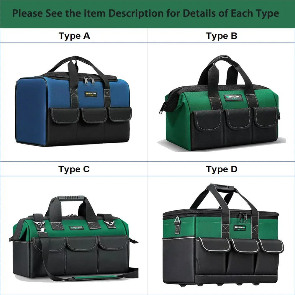 Waterproof Square tool bag with tools with 30% More Capacity and Multi ...