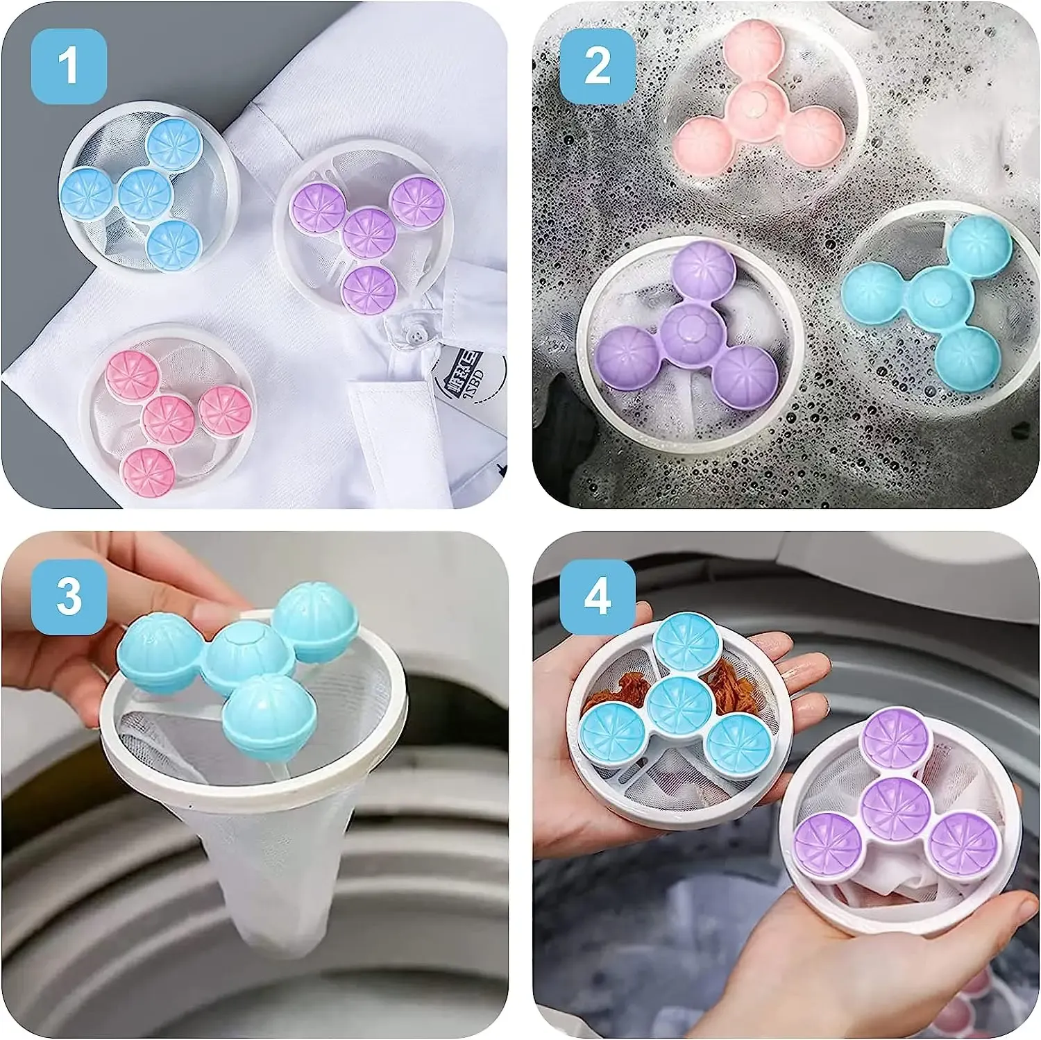 Reusable Washing Machine Filter for Pet Fur, Hair, and Lint Removal ...