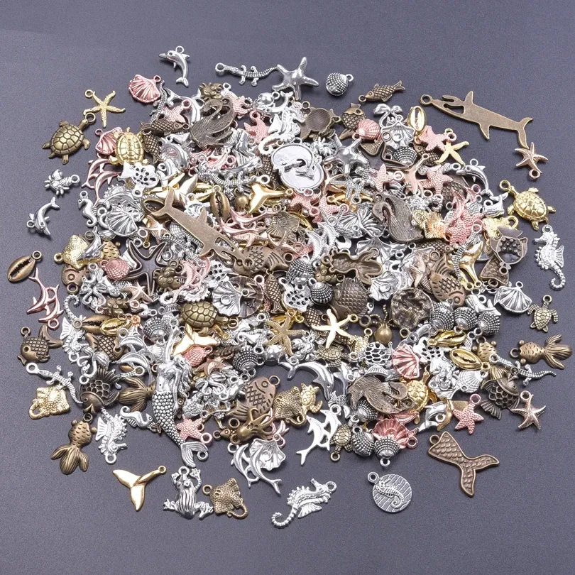 Starfish Turtle Shell Alloy Charms Pendants for Jewelry Making DIY from ...