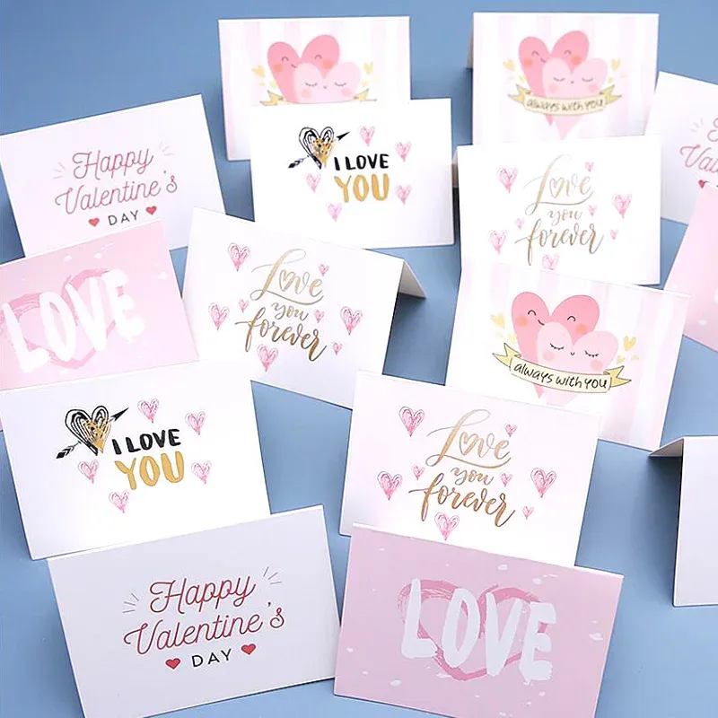 KTBANBANNEY Valentines Day Postcards Wedding Greeting Cards with Heart ...