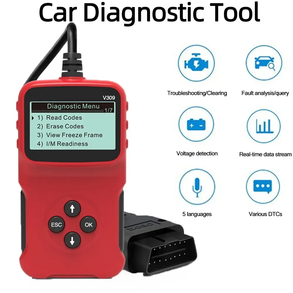 DHgate.com:2024 OBD2 Scanner Car Fault Code Reader - Portable ...